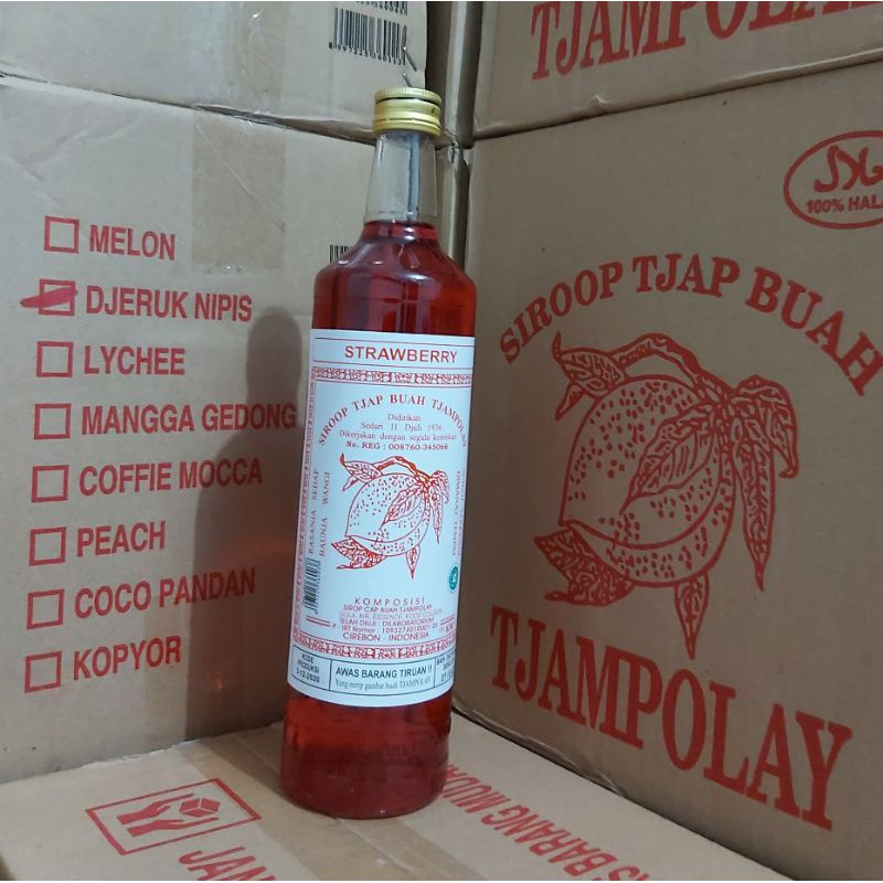 Jual SIRUP TJAMPOLAY Rasa Strawberry EXP DEC 2026 | Shopee Indonesia