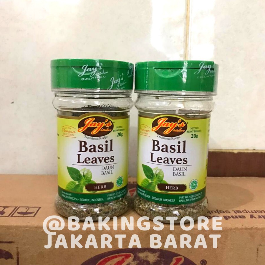 Jual Jay's Basil Leaves | Daun Basil Kering 20 Gr | Shopee Indonesia