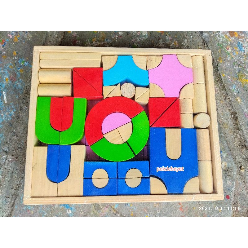 Jual Balok PDK MINI Warna (Kemasan Box Kayu) | Shopee Indonesia