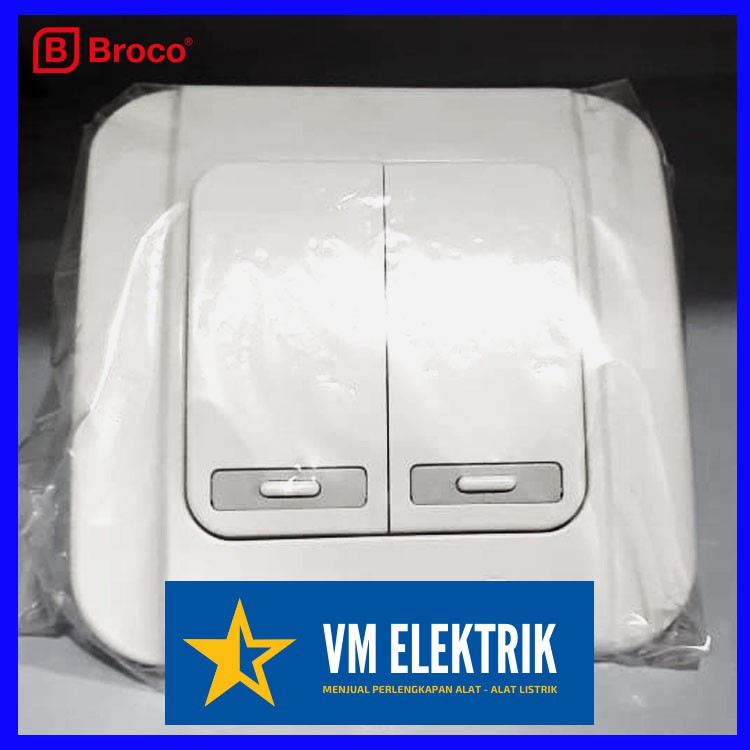 Jual BROCO - Saklar Seri Double Switch Galleo series | Shopee Indonesia