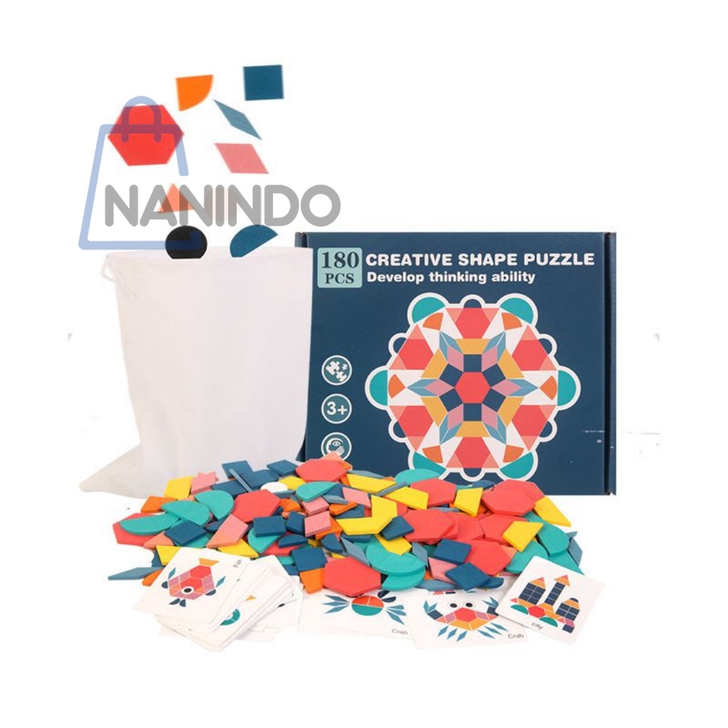 Jual PUZZLE BENTUK GEOMETRI TANGRAM EDUKASI MAINAN ANAK | Shopee Indonesia