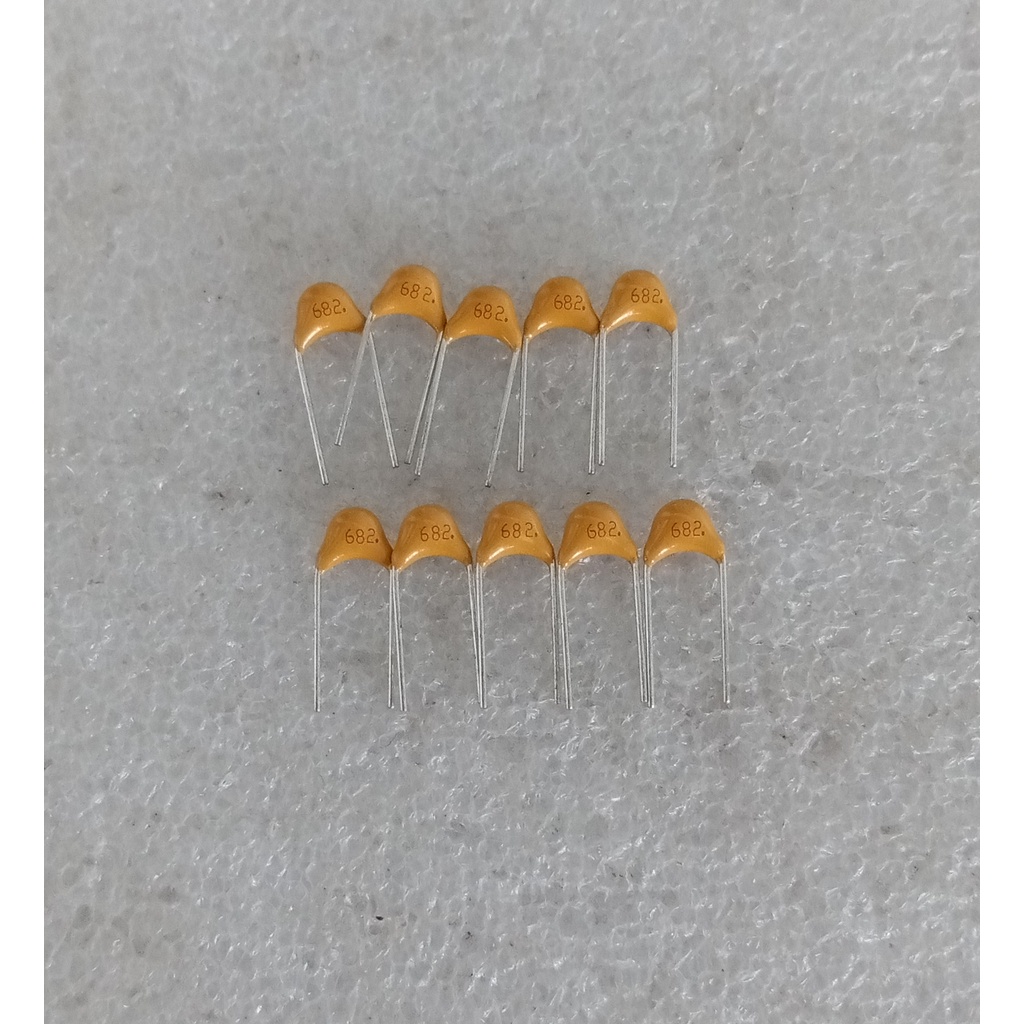 Jual Capacitor Monolithic 6.8nf 682 10pcs | Shopee Indonesia