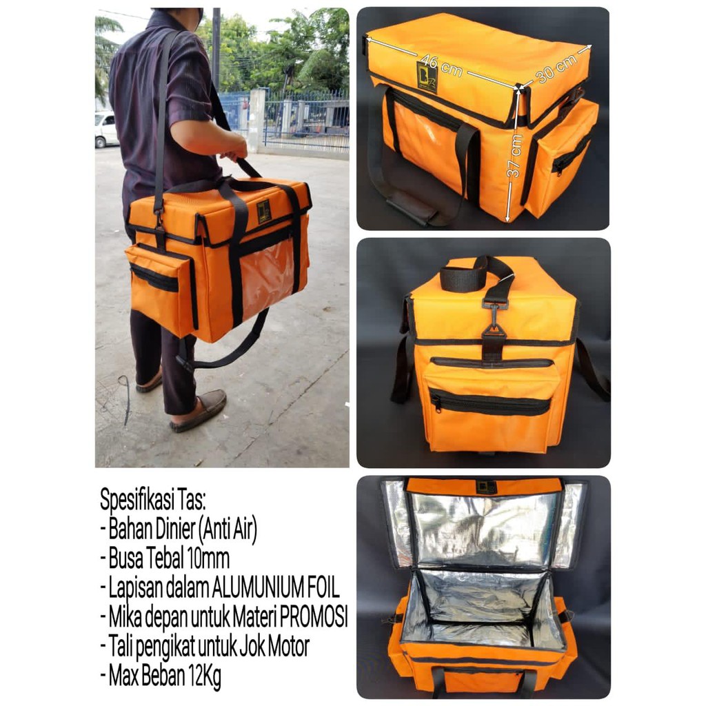 Jual Tas Delivery Model Selempang Alumunium Foil Ojol Kurir Makanan Box ...
