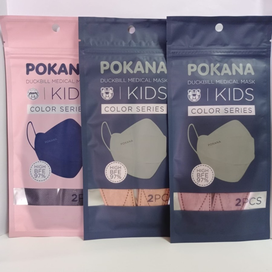 Jual Pokana Mask Kids Duckbill Color Series Isi 2 | Shopee Indonesia