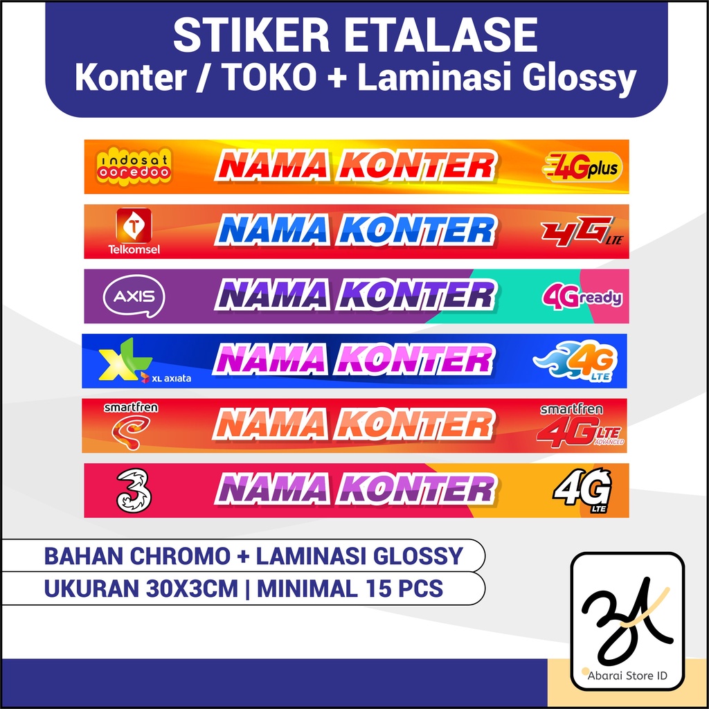Jual STIKER ETALASE KONTER / TOKO BAHAN VINYL FREE LAMINASI ANTI AIR ...
