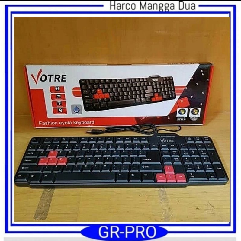 Jual keyboard Kibot kabel USB votre tahan air untuk PC komputer ...