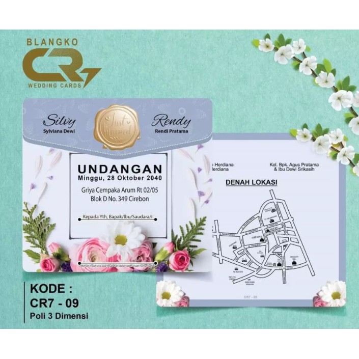 Jual UNDANGAN PERNIKAHAN MURAH ELEGAN - UNDANGAN NIKAH CR 7 | Shopee ...