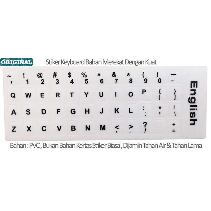 Jual Accessories | Stiker Sticker English Keyboard Layout White For ...