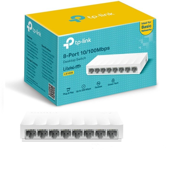 Jual TP-LINK TL-SF1008D 8-Port 10/100Mbps Desktop Switch LS-1008 ...