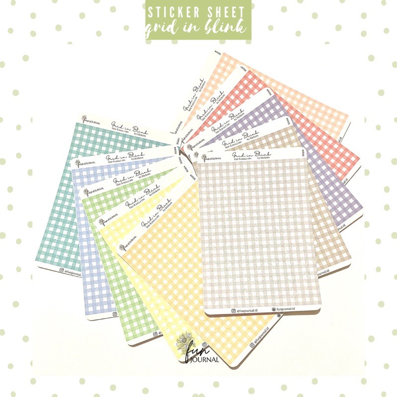 Jual GRID IN BLINK STICKER STIKER SHEET UNTUK JOURNAL JURNAL PLANNING ...