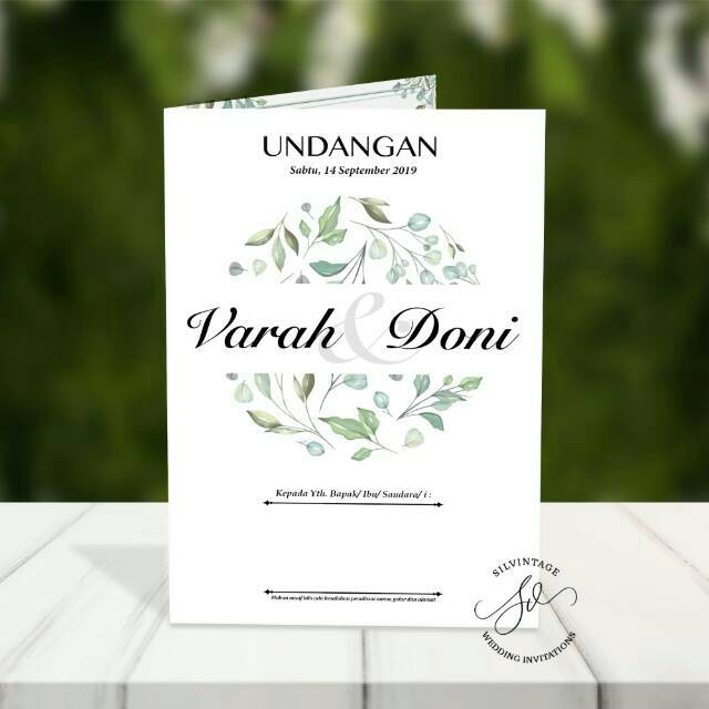 Jual Undangan Pernikahan Vintage, Rustic, Bunga bunga, Ekonomis, Tebal ...