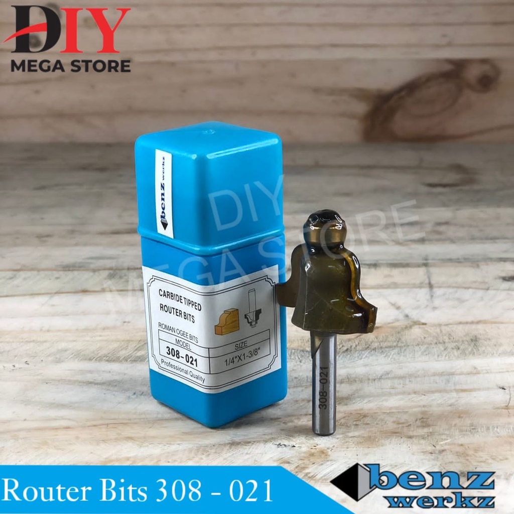 Jual Router roman ogee bit / mata profil 34,9 mm x 1/4" benz werkz ...