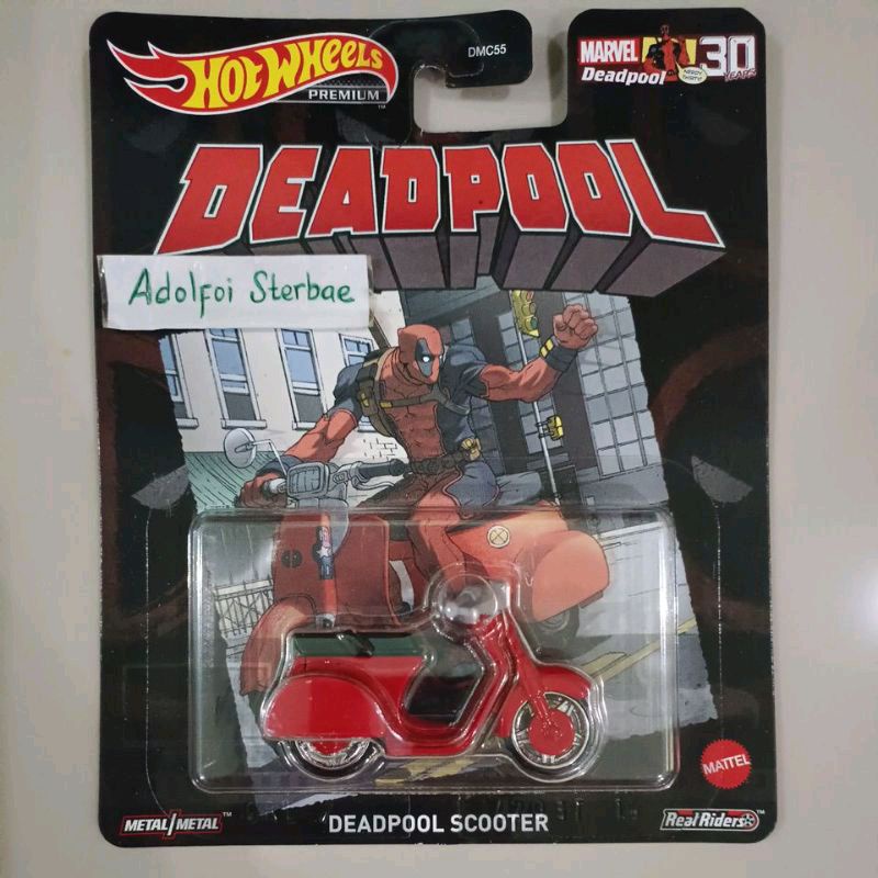 Jual hotwheels hot wheels premium dead pool deadpool scooter marvel ...