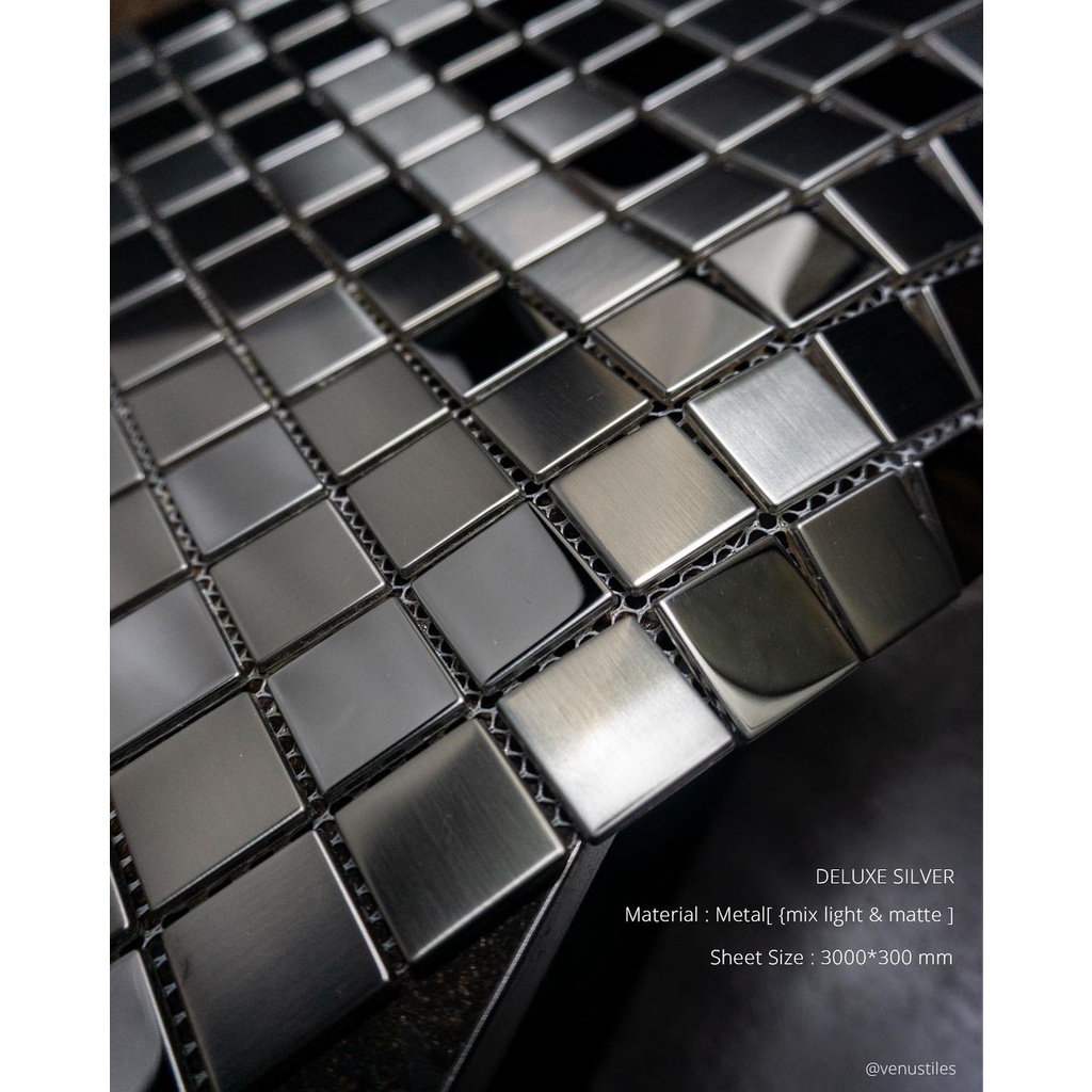 Jual Mosaic Dinding Interior - Mozaik Venus Deluxe Silver | Shopee ...