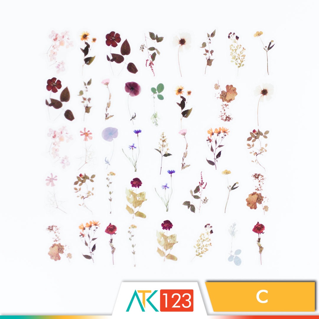 Jual Stiker Estetik Alam / Bunga / Daun / Jamur / Nature / Floral ...