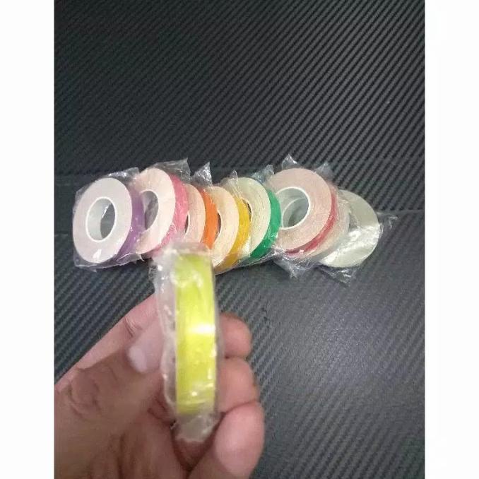 Jual STICKER LIST VELG GULUNG POLOS MOTOR SEPEDA MOBIL 1 cm 5 METER ...