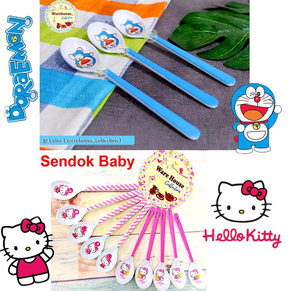 Jual Sendok Baby /Bayi Karakter HELLO KITTY dan DORAEMON 3162 Srithai ...