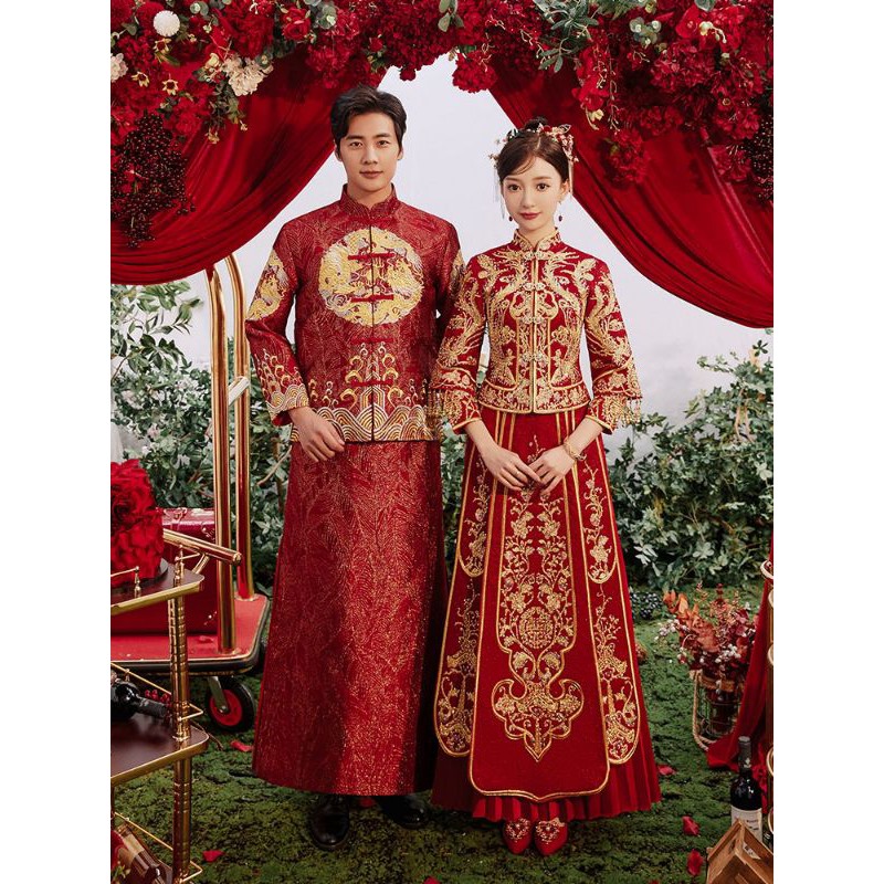 Jual CHW-6 S-2XL Cheongsam couple impor gaun sangjit pakaian chinese ...