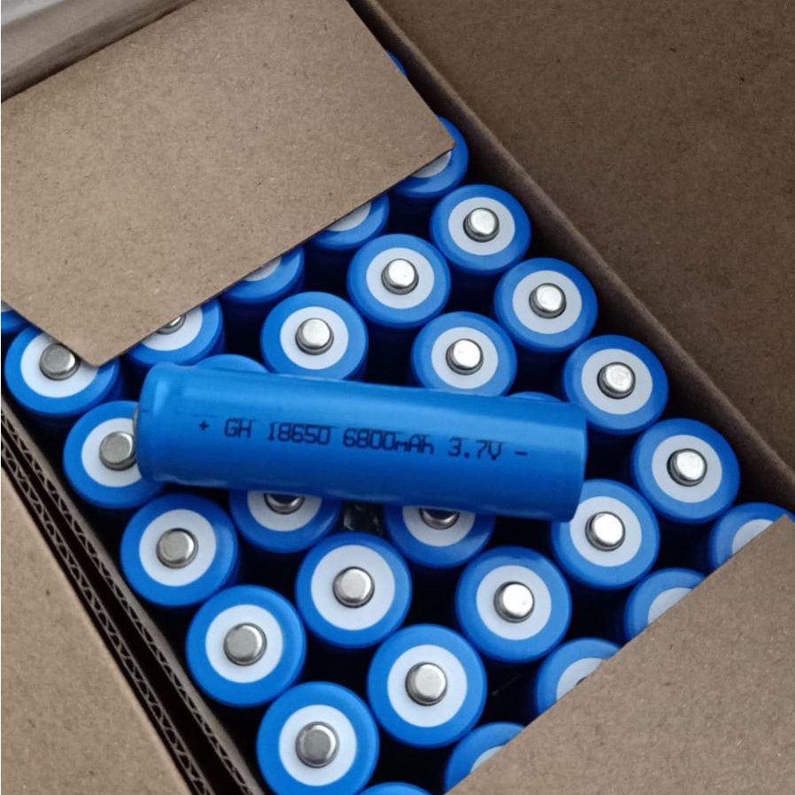 Jual Baterai 18650 Biru Top Button Batere Battery | Shopee Indonesia