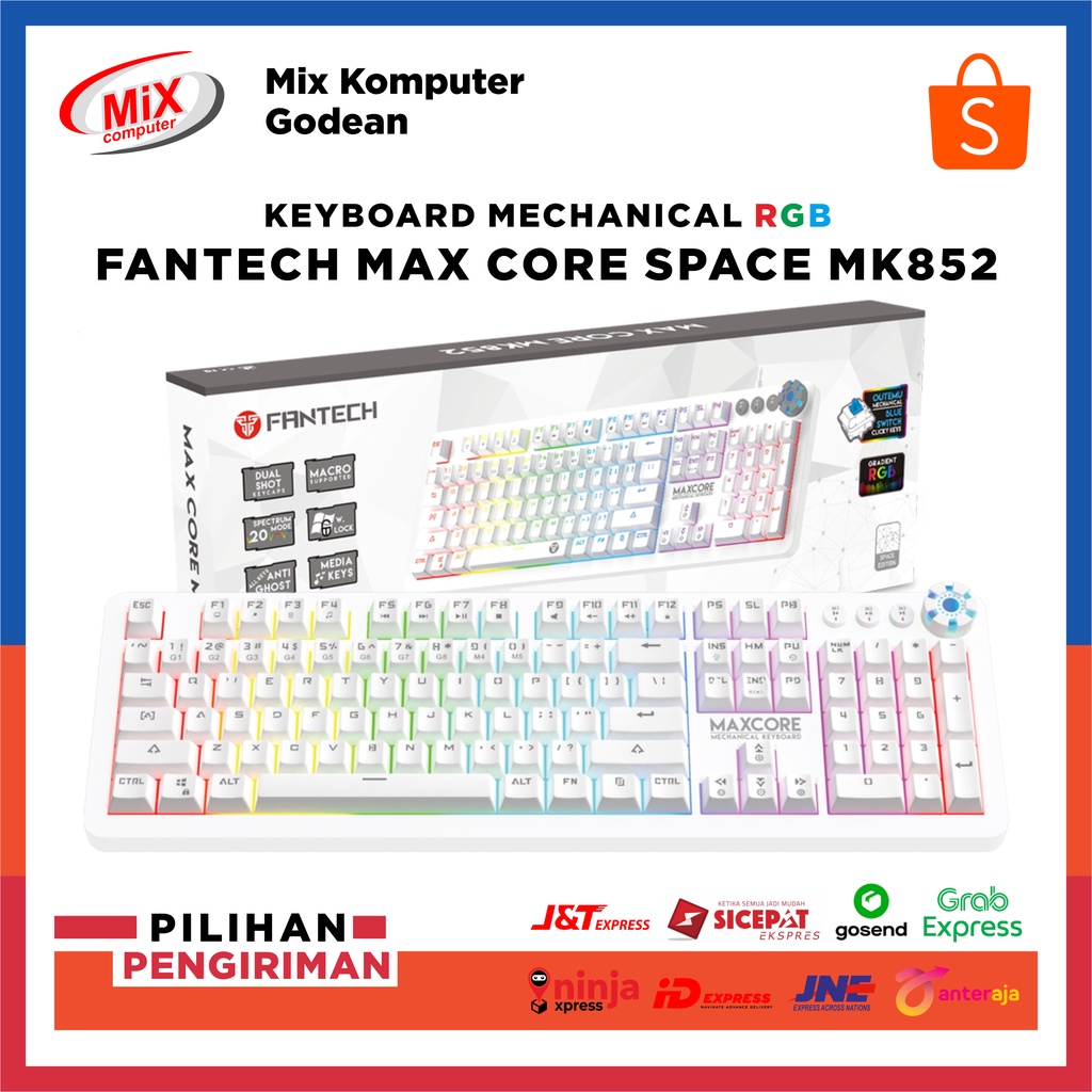 Jual Keyboard Fantech MK852 MAXCORE Space White Edition | Shopee Indonesia