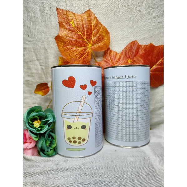 Jual celengan target boba melon 1jt 2k - tabungan target boba melon 1jt ...