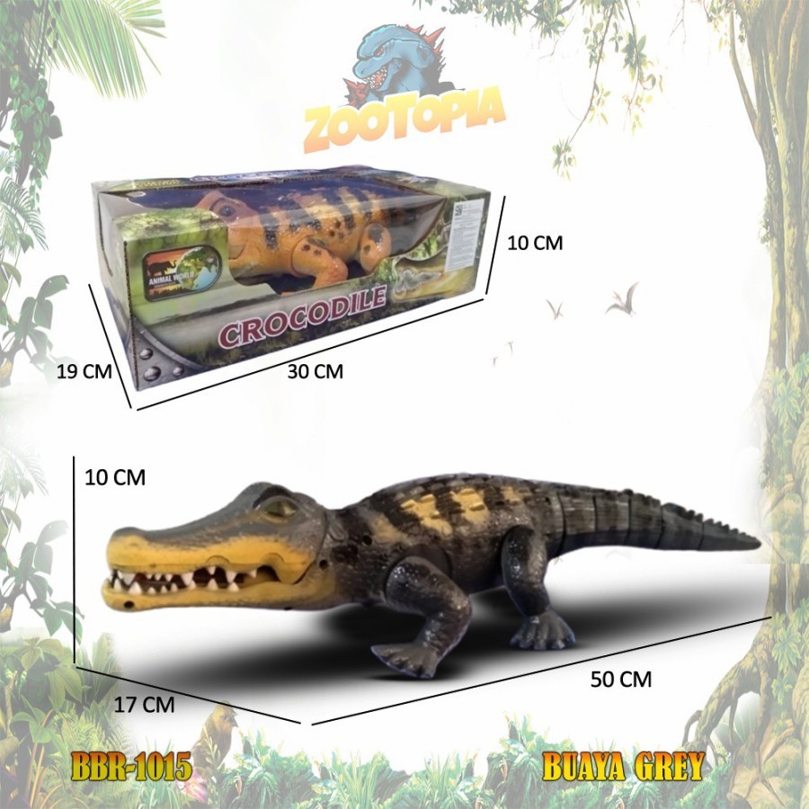 Jual Mainan buaya berjalan CROCODILE world ANIMAL BATRAI D1048 KP ...
