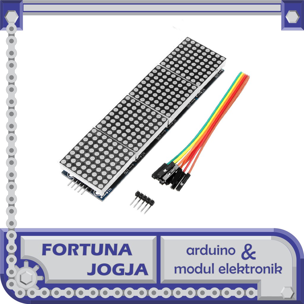 Jual Modul Panel Dot Matrix 32x8 MAX7219 4 in 1 LED Display | Shopee ...