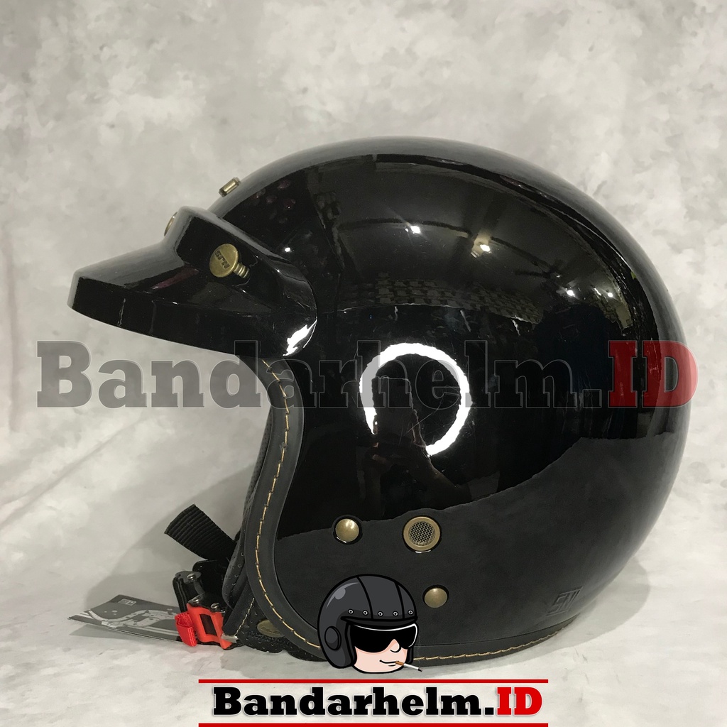 Jual Helm NJS Retro NR 80s Black Glossy Original | Shopee Indonesia