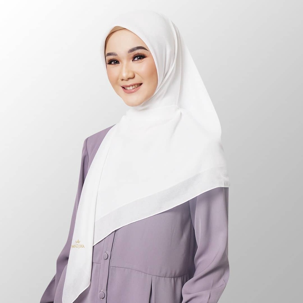 Jual Putih Bersih 40 Scarf Basic Polos Glitter Mandjha Ivan Gunawan ...