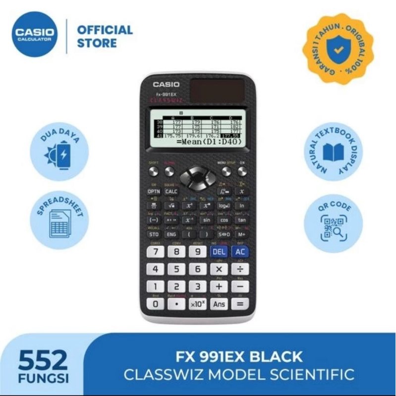 Jual CASIO KALKULATOR SCIENTIFIC FX 991 EX CALCULATOR 552 FUNGSI ...