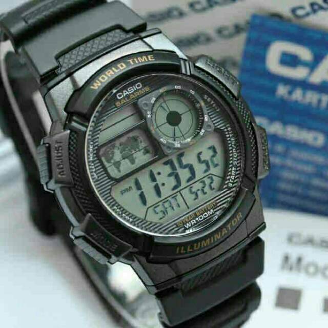 Jual Jam Casio AE1000 AE-1000 AE1000W AE-1000w Waterproof 1000W 1AV ...