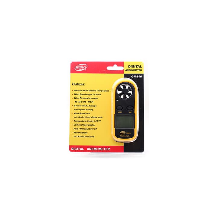 Jual Digital Anemometer "Pengukur kecepatan angin thermometer anemo ...