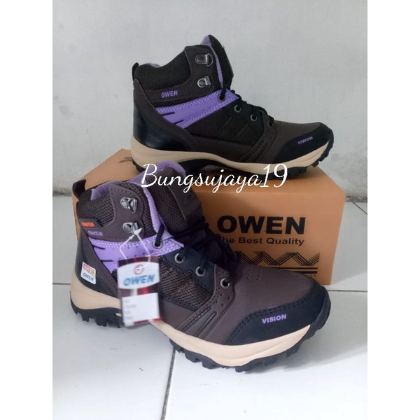 Jual sepatu gunung OWen/sepatu daki gunung cewe/sepatu boots cewe ...