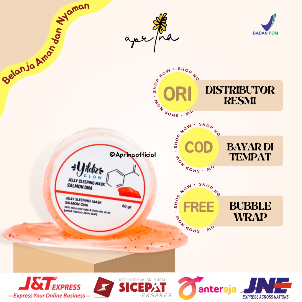 Jual SLEEPING MASK Saffron Salmon DNA By Yildiz Glow 50g | Shopee Indonesia