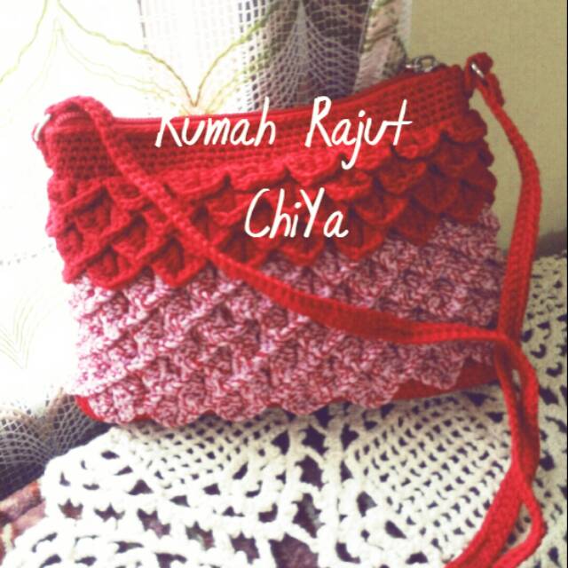 Jual Tas rajut mini motif crocodile stich | Shopee Indonesia