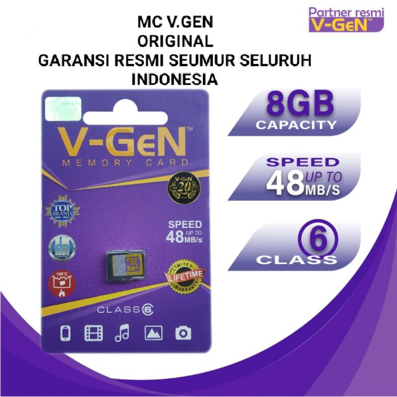 Jual memory v gen 8gb original garansi resmi seumur hidup seluruh ...
