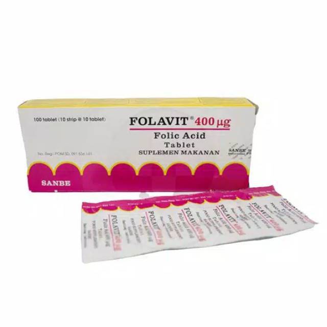 Jual Folavit 400 mcg Strip / Asam Folat / Folic Acid / Suplemen Ibu ...