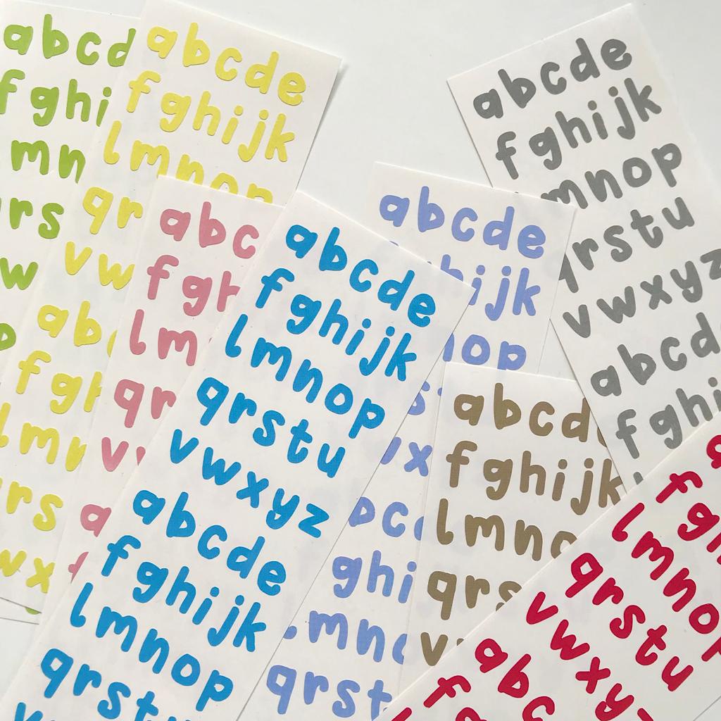 Jual Colorful alphabet sticker sheet deco journal | Shopee Indonesia