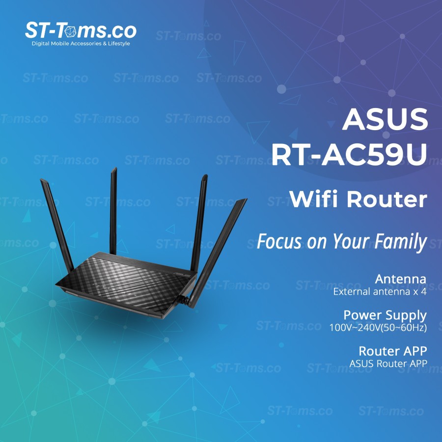 Jual ASUS RT-AC59U V2 AC1500 Dual Band Gigabit WiFi Router with AiMesh ...