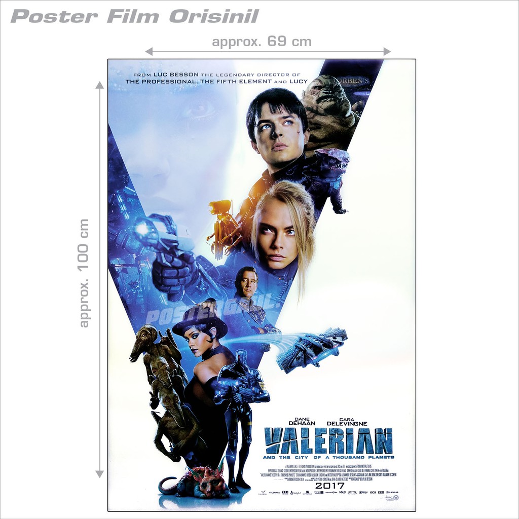 Jual Poster Film VALERIAN - original Indonesian one sheet 69 X 100 cm ...