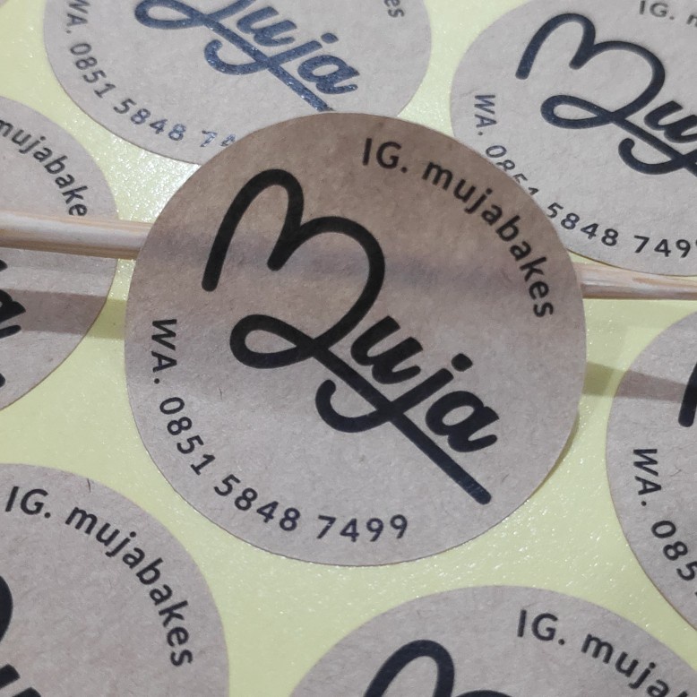 Jual Cetak Stiker Label KRAFT A3+ [ PRINT & CUTTING KISSCUT ] Cetak ...