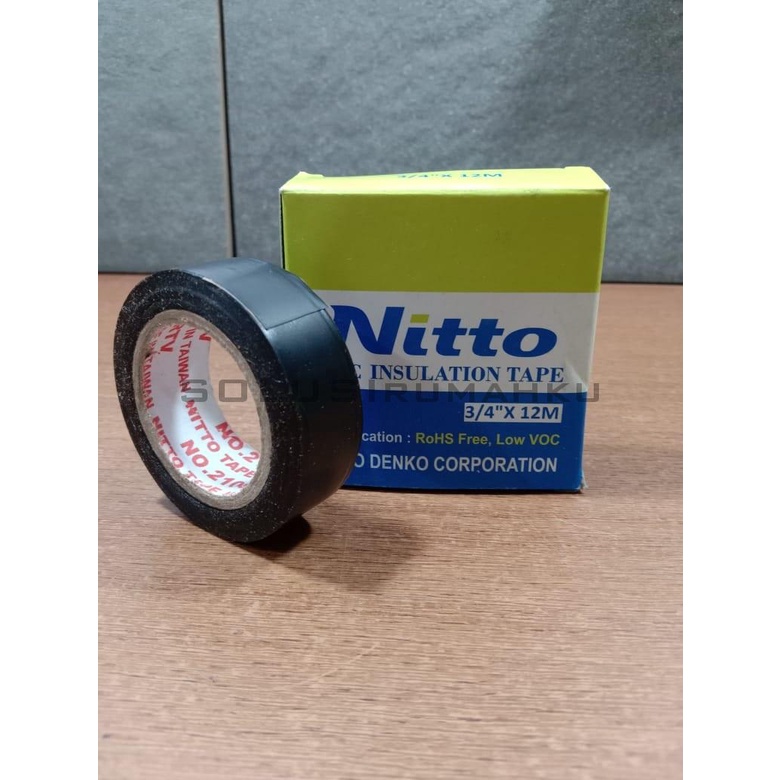 Jual Solasi Listrik Nitto / Isolasi Kabel Listrik Flexible Lentur NITTO ...