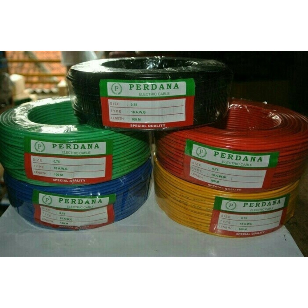 Jual Kabel Listrik Serabut NYAF 0.75 0,75 0.75 mm 0,75 mm Perdana (Meteran) Kabel Listrik ...