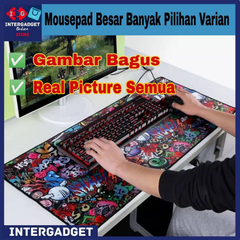 Jual Alas Mouse Gaming Mouse Pad Gaming Berbagai gambar Keren | Shopee ...