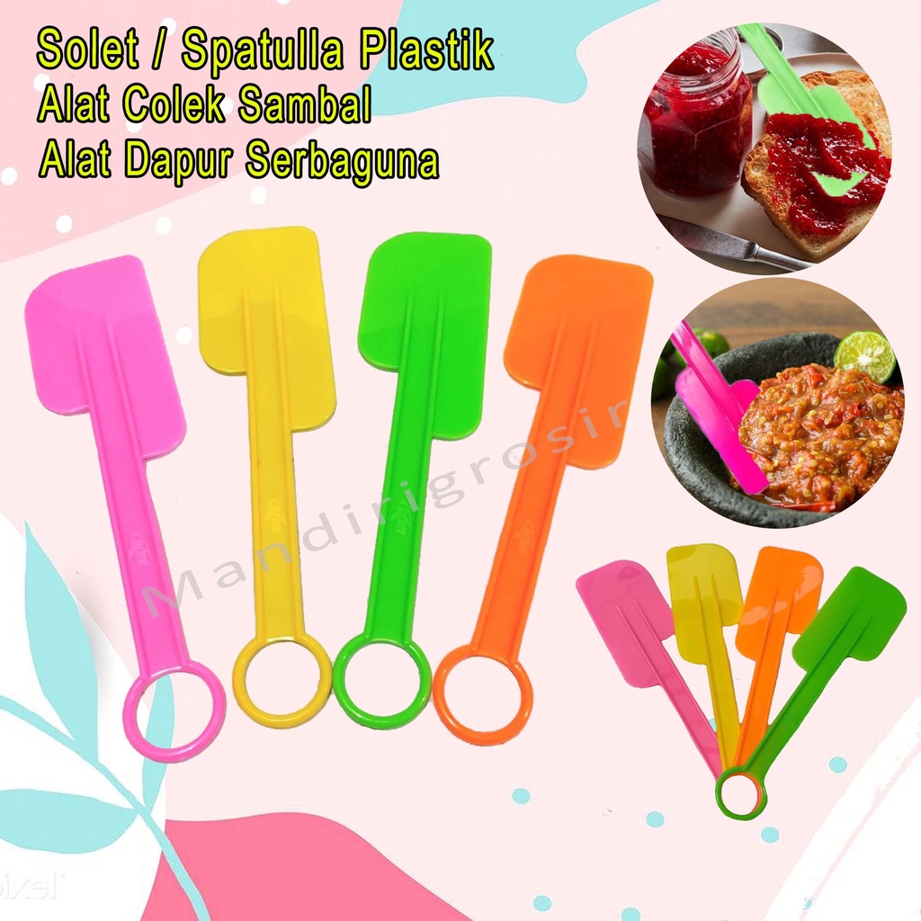 Jual Spatulla Plastik *Solet * Alat Colek Sambal *Alat Dapur Serbaguna ...
