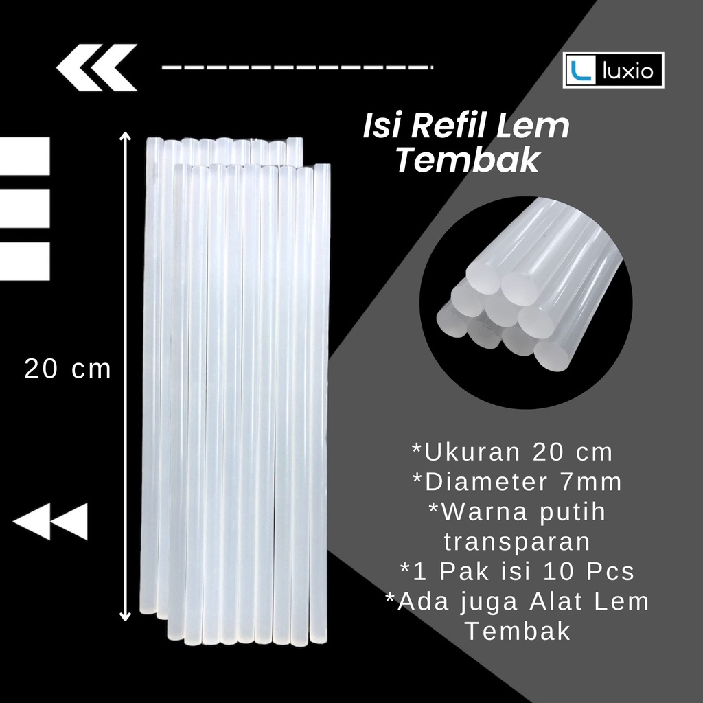 Jual Lem Bakar Kecil 7mm Panjang 20cm/ Refil Lem Tembak / Lem Tembak ...