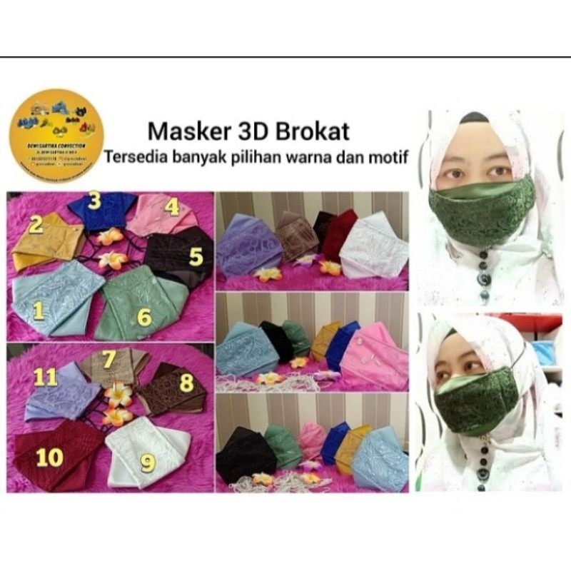 Jual Masker Brokat Cantik Model 3D | Shopee Indonesia