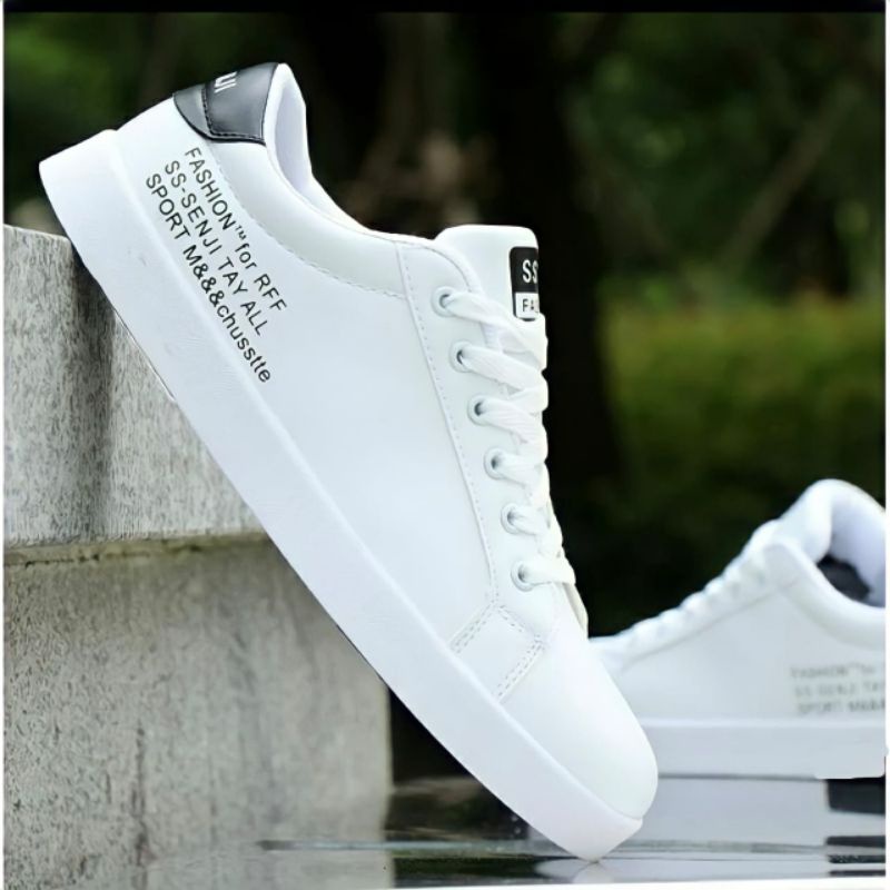 Jual Sepatu Sneakers Putih Polos Sepatu Pria Warna Putih Casual Terbaru ...