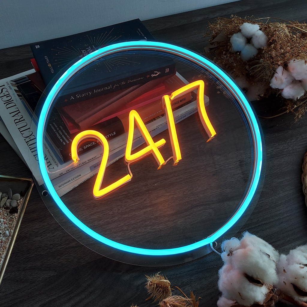 Jual NEON LED TULISAN 24/7 / NEON 24 JAM / NEON TULISAN 24/7 / NEON ...