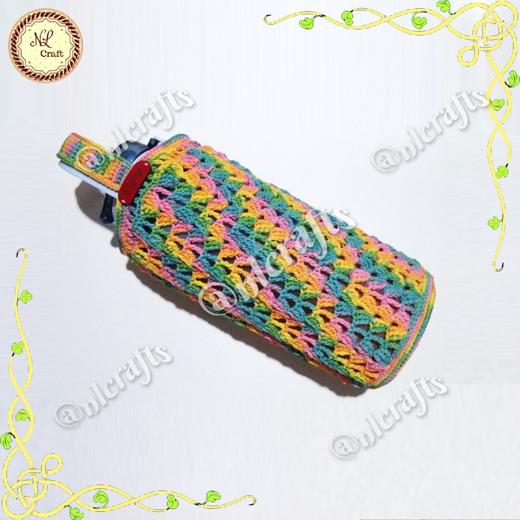 Jual Cover Botol Minum Rajut Souvenir Handmade untuk Botol 2 liter ...